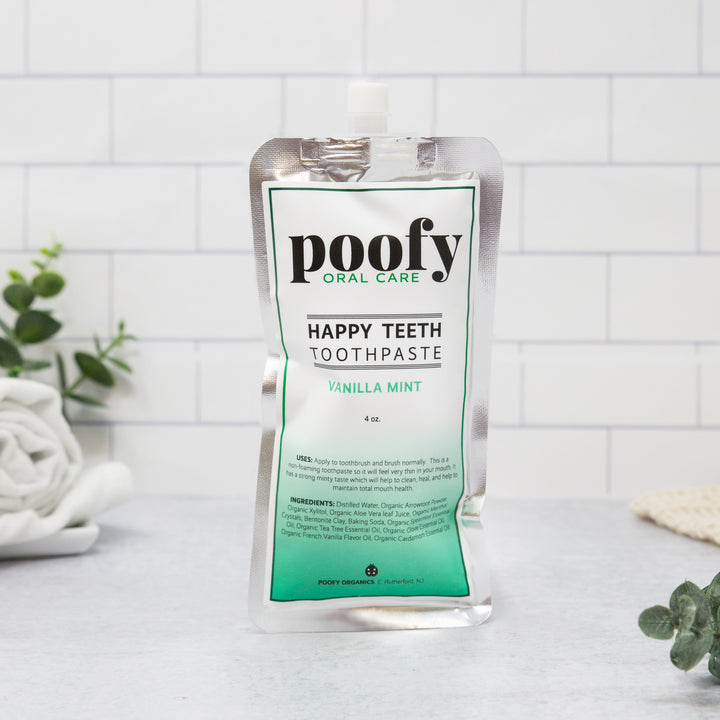 Happy Teeth Toothpaste Vanilla Mint – Poofy Organics
